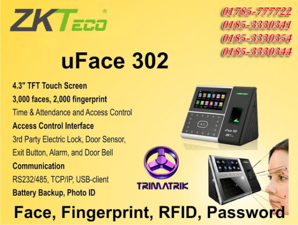 ZKTeco uFace302 Price in Bangladesh 2024